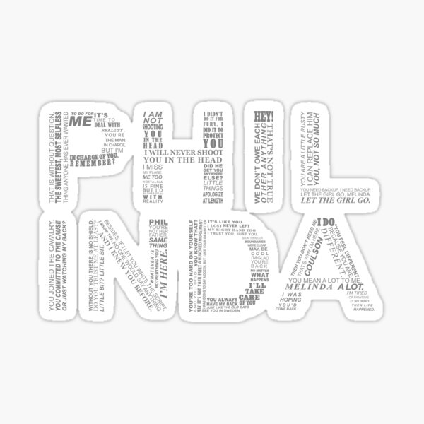 "philinda" Sticker for Sale by randombiases28 | Redbubble