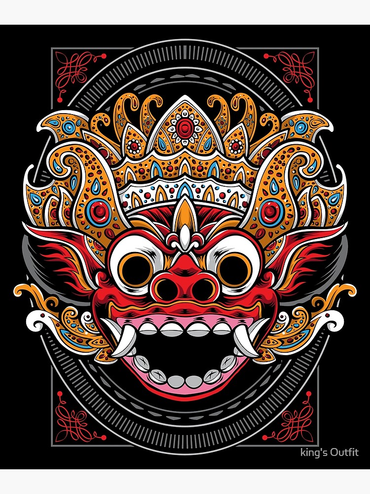 "Bali Balinese Hindu Barong Mask Animism" Poster for Sale by Zakariatfg ...
