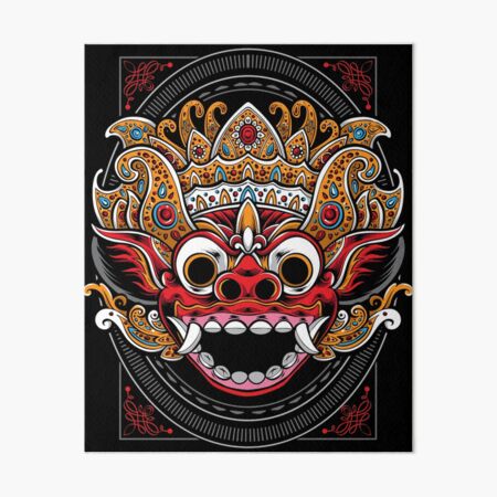 "Bali Balinese Hindu Barong Mask Animism" Art Board Print for Sale by ...