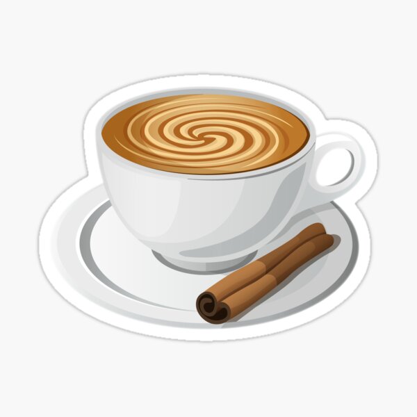 "Cartoon White Coffee Cup" Sticker for Sale by Phantasmal-2-do | Redbubble