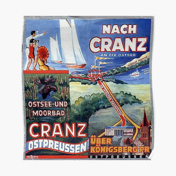 "Cranz, Ostpreußen... Badeortwerbung" Poster von edsimoneit | Redbubble