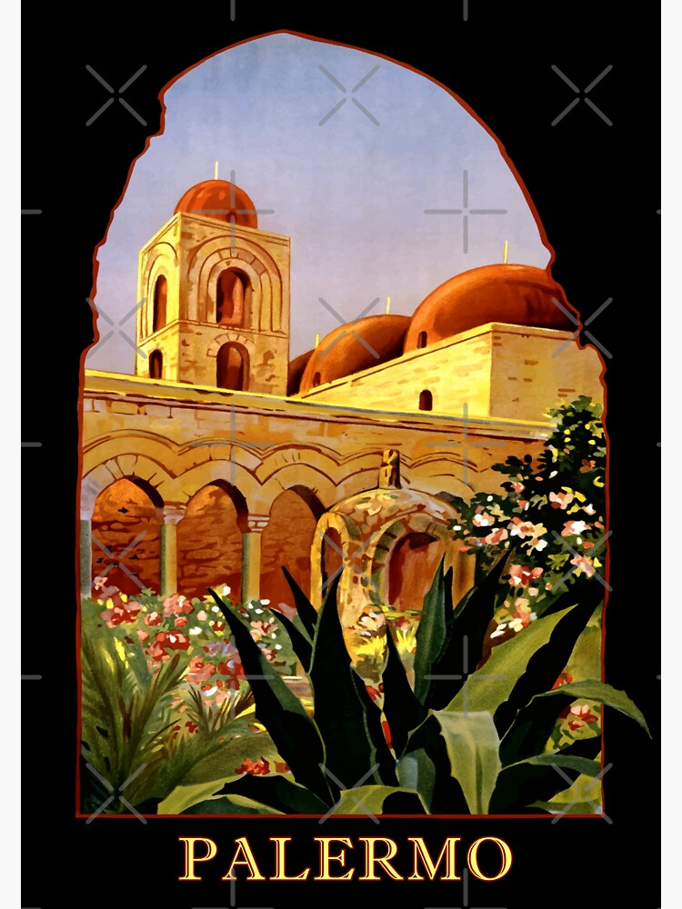 "Palermo Vintage Artwork - Palermo Sicily Art Reproduction" Sticker for ...