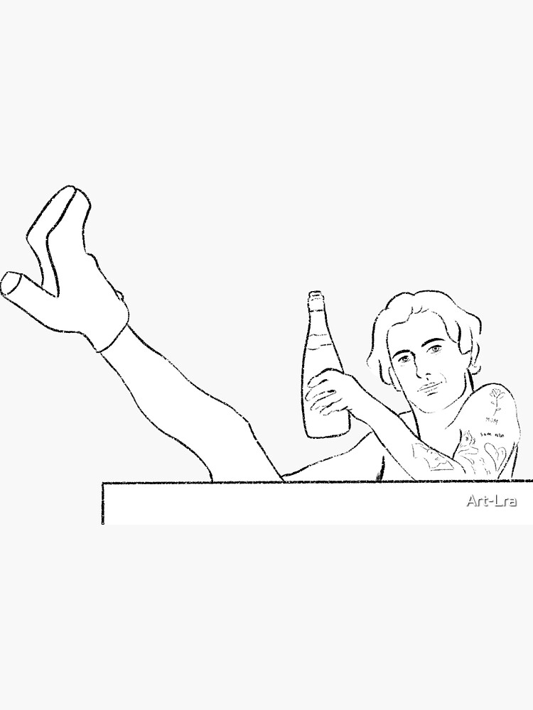 "Simple outline by Daviano David" Sticker for Sale by Art-Lra | Redbubble