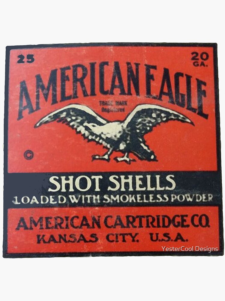 "American Eagle Shot Shells-- Vintage Look" Sticker for Sale by ...