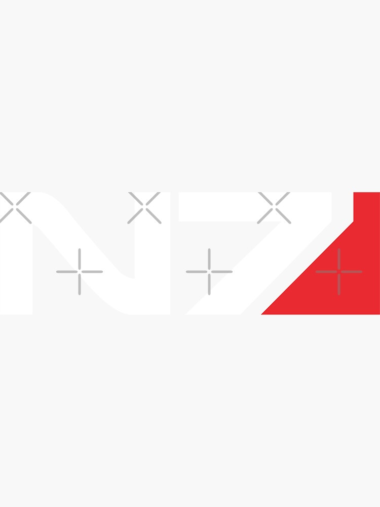"Mass Effect N7 Logo | White Colour" Sticker for Sale by If You Know ...