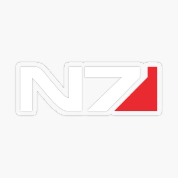 "Mass Effect N7 Logo | White Colour" Sticker for Sale by If You Know ...