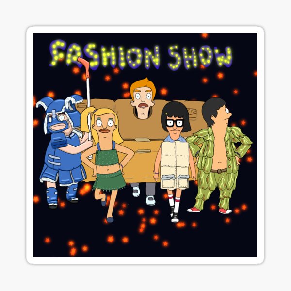 "Fashion show" Sticker for Sale by Straw-hat-sheek | Redbubble