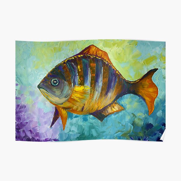 "What do fish think about?" Poster for Sale by TKUSHNIROVAART | Redbubble