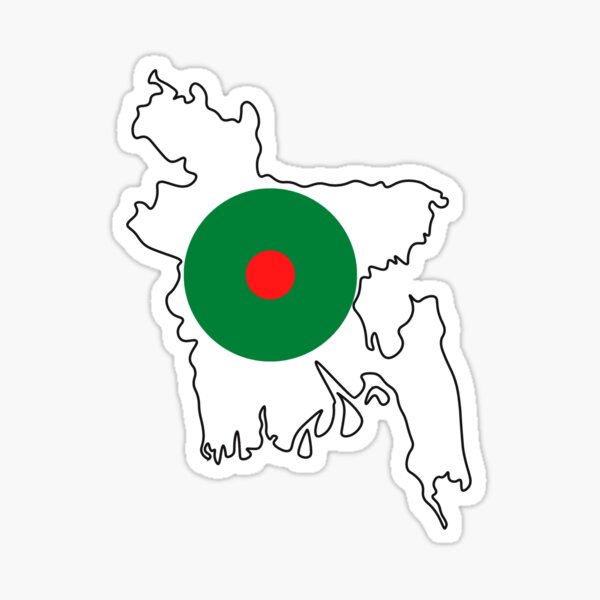"Map of Bangladesh" Sticker for Sale by HG-Tshirt | Redbubble