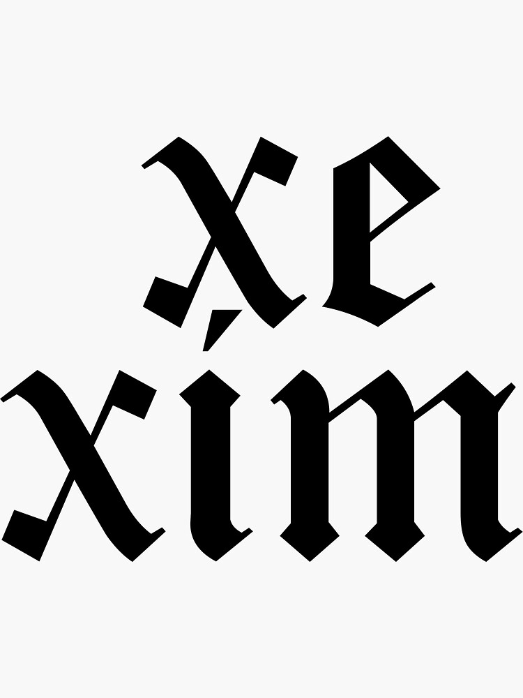 "xe/xim gothic pronouns " Sticker for Sale by laiasofia | Redbubble