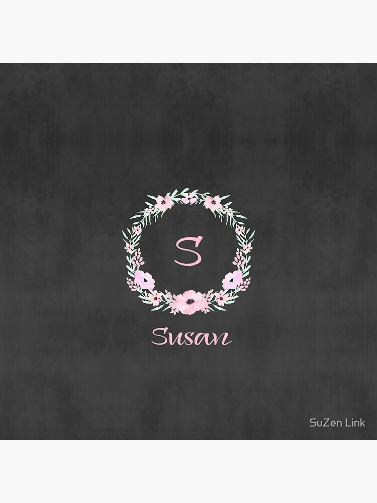 "Susan Monogram" Poster for Sale by link2sue | Redbubble