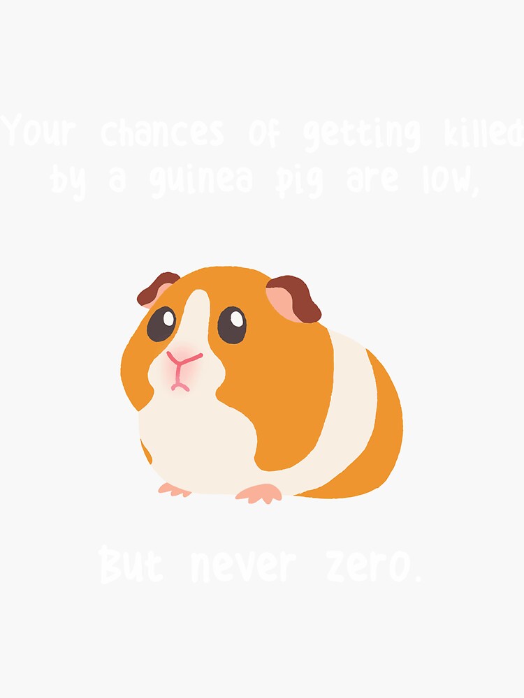"Never Zero Guinea Pig" Sticker for Sale by Psitta | Redbubble