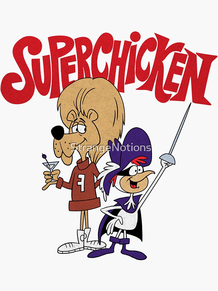 Pegatina «Homenaje a la caricatura clásica "Super Chicken" de Jay Ward ...