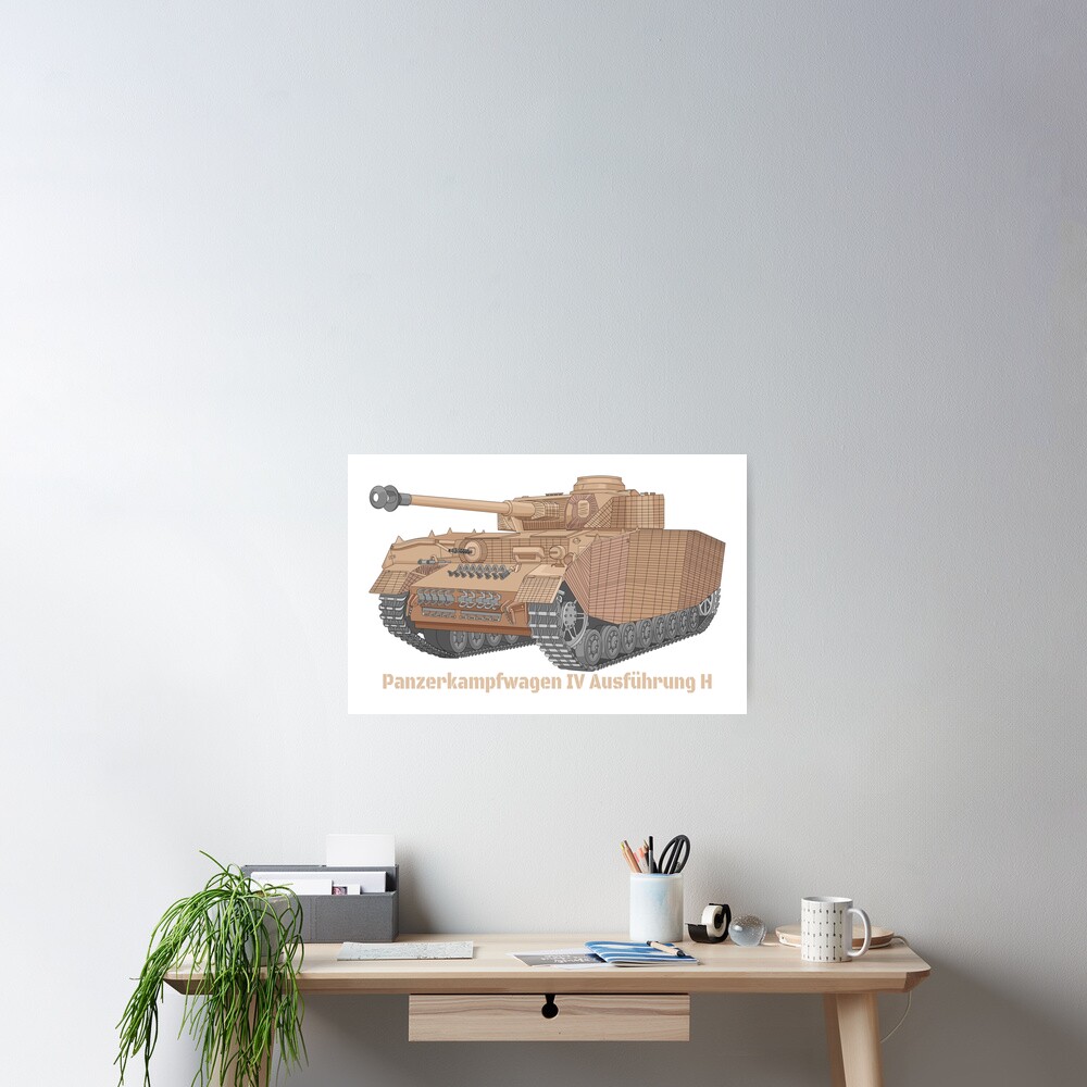 Póster «Panzer IV Ausf H German Army WW2 Tanques Diagrama Regalos» de ...
