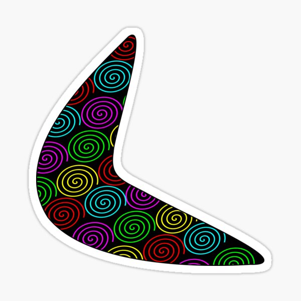 "Spiral Boomerang" Sticker for Sale by PandasNB | Redbubble