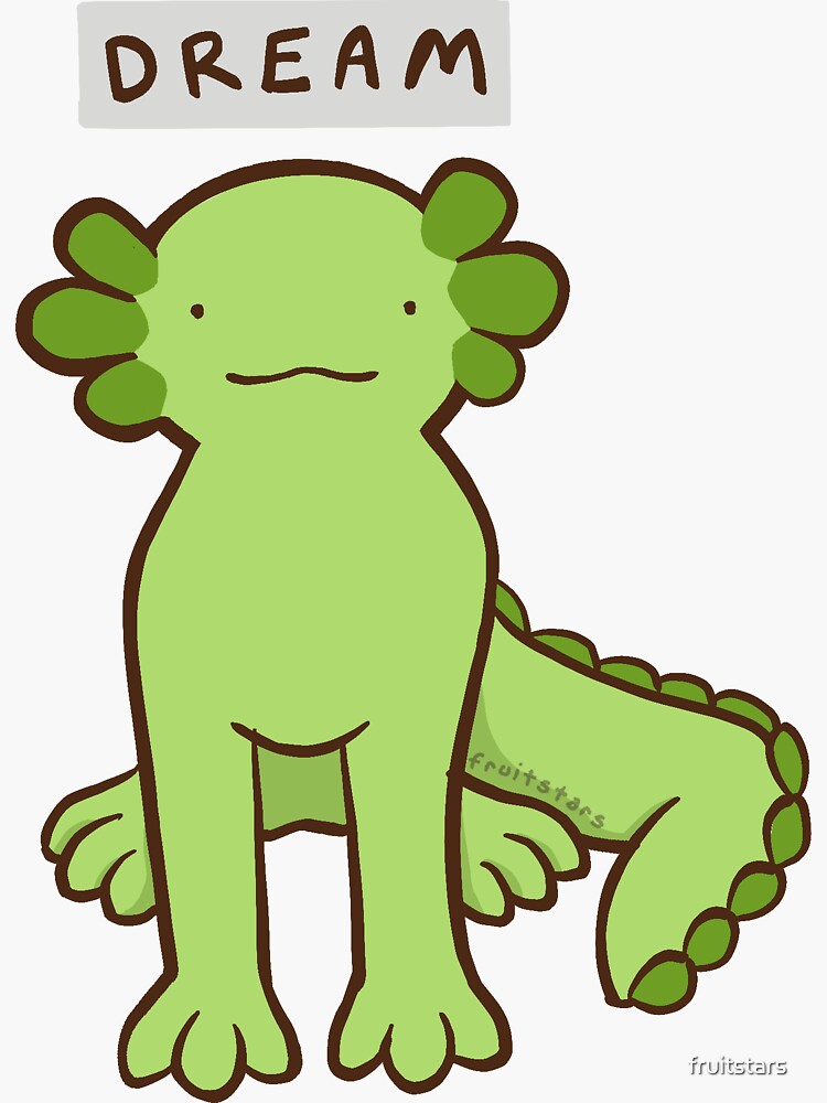 "Axolotl Dream " Sticker for Sale by fruitstars | Redbubble