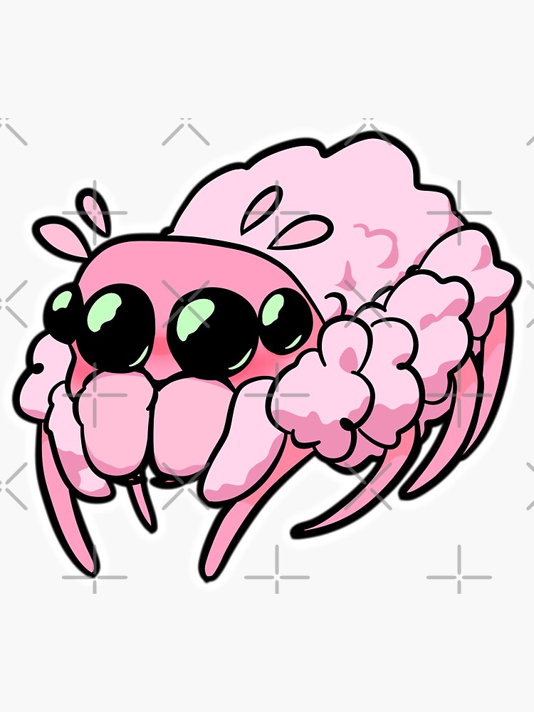"Kawaii Pink Jumping Spider (CUSTOM AVAILABLE)" Sticker for Sale by ...