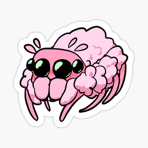 "Kawaii Pink Jumping Spider (CUSTOM AVAILABLE)" Sticker for Sale by ...