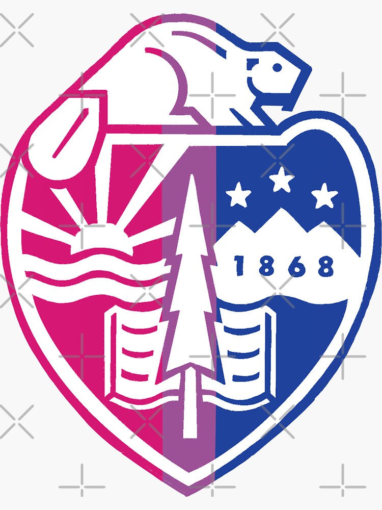 "Oregon State Crest (Bi Pride)" Sticker for Sale by tasharosekhan ...
