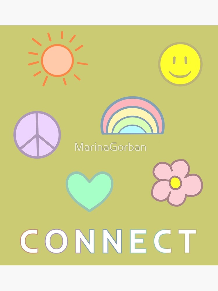 "Connect Sticker Pack - Lächeln, Sonne, Regenbogen, Herz, Blume ...