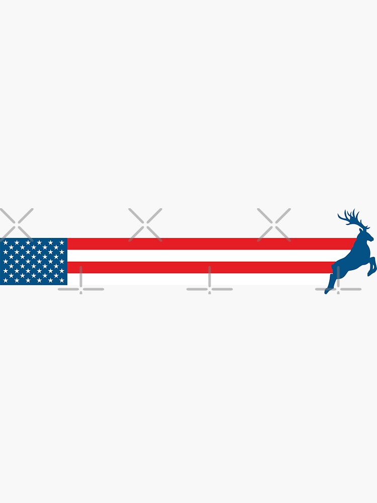 "Buck American Flag " Sticker for Sale by Emilianozolla | Redbubble