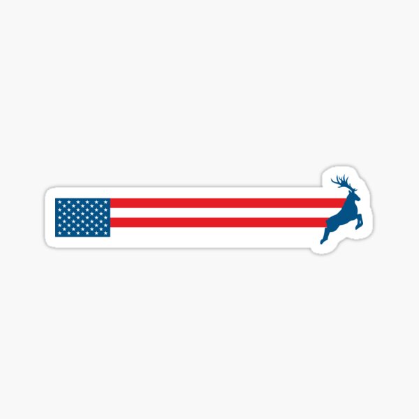 "Buck American Flag " Sticker for Sale by Emilianozolla | Redbubble