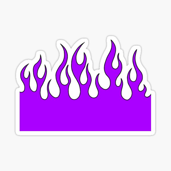 "Purple Fire Flames" Sticker for Sale by TroyaDesigns | Redbubble