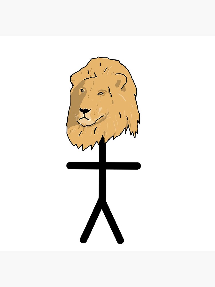 "Lion Stick Figure" Art Print for Sale by LogDesigns | Redbubble