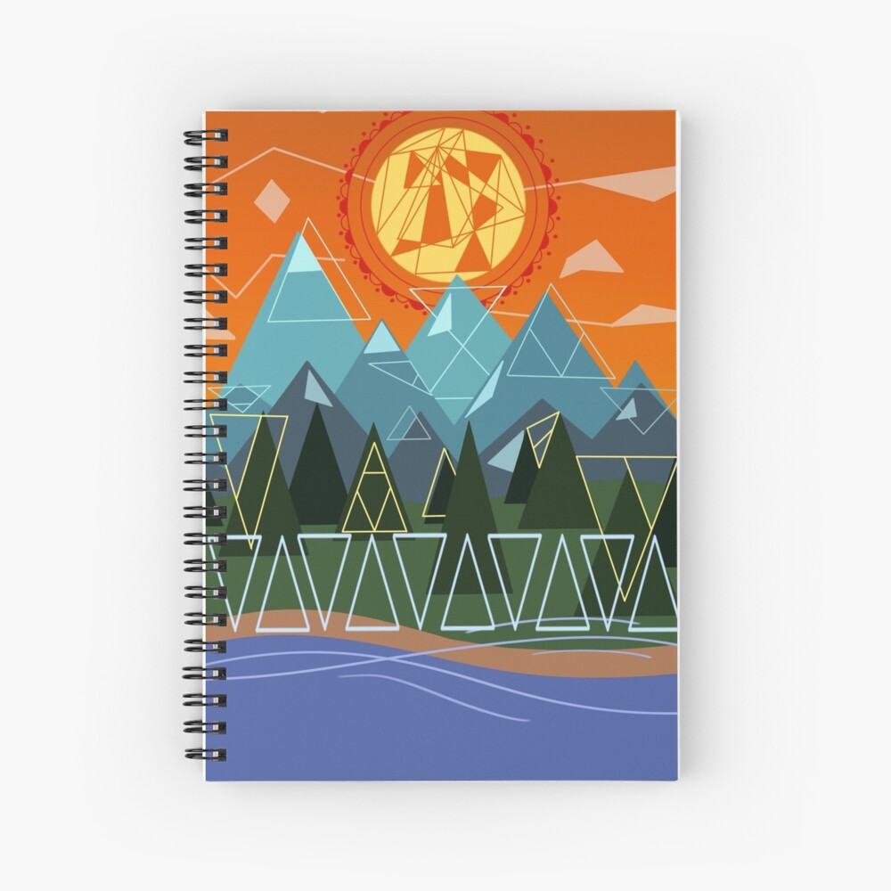 "nature & triangles" Spiral Notebook for Sale by Chouko | Redbubble