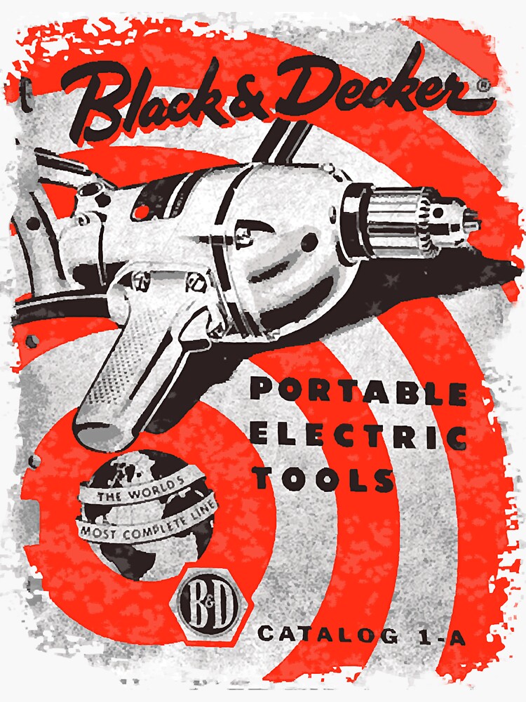 "Black & Decker " Sticker for Sale by yabrookings | Redbubble