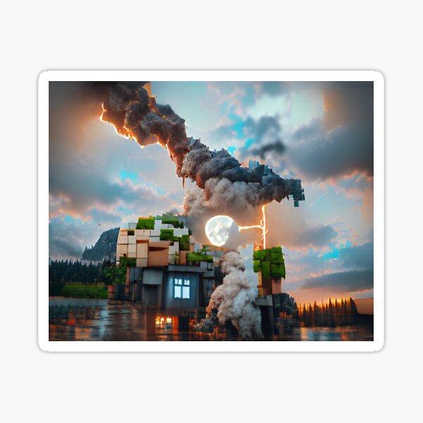 "Cubic World" Sticker for Sale by OneStrokeBrush | Redbubble