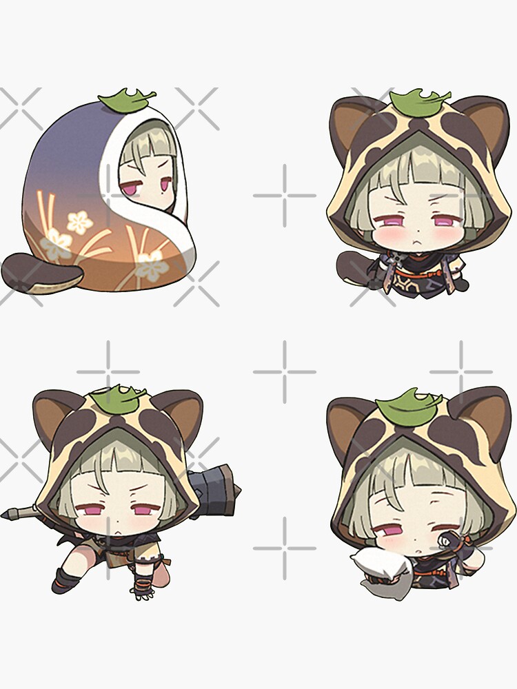 "Sayu Genshin Impact Chibi Aufkleber-Set" Sticker von dudu-inpajamas ...
