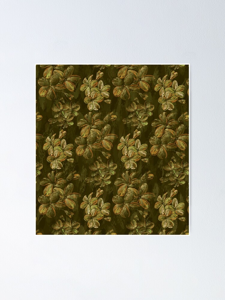 "Golden Hawaiian - Samoan Painted Hibiscus Pattern" Poster for Sale by ...