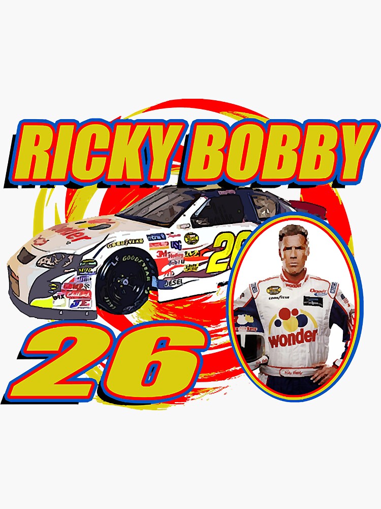 "Ricky Bobby " Sticker for Sale by Dinglasafa | Redbubble