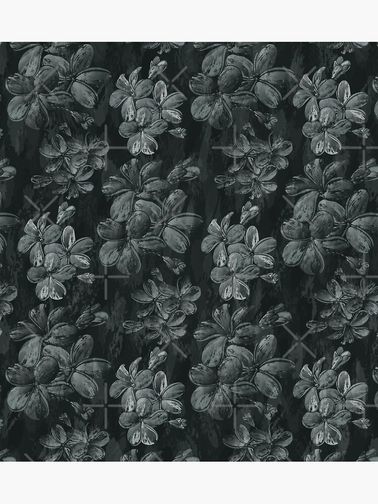 "Shades Of Grey Hawaiian - Samoan Painted Hibiscus Pattern" Sticker for ...
