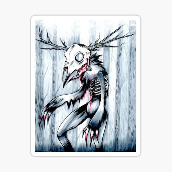 "Wendigo" Sticker for Sale by plasticpiranha | Redbubble