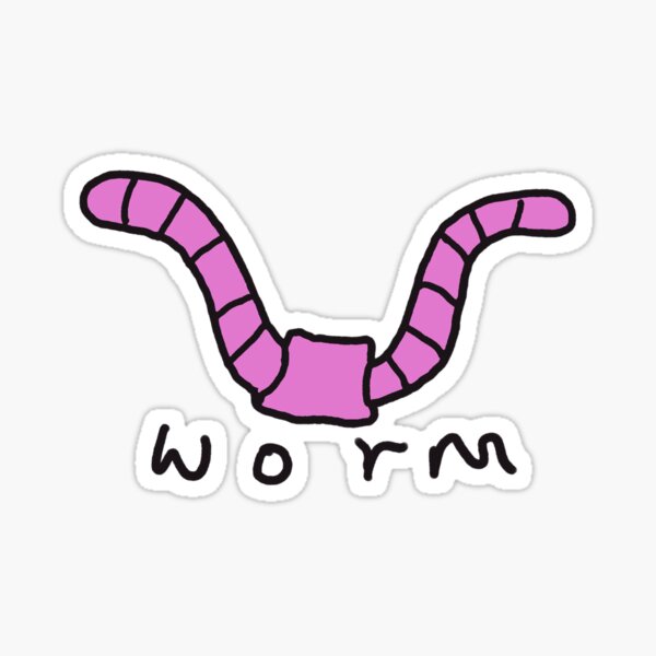 "worm" Sticker by stinkyzoe | Redbubble