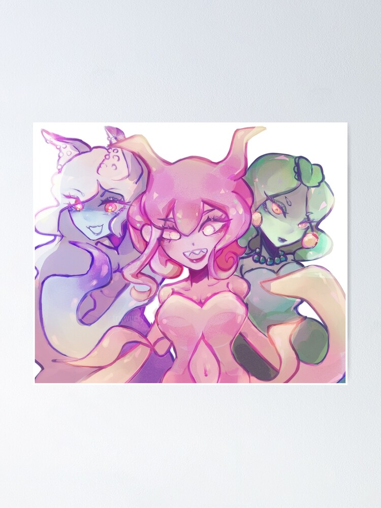 Omori Slime Girls Poster By Truwucly Redbubble