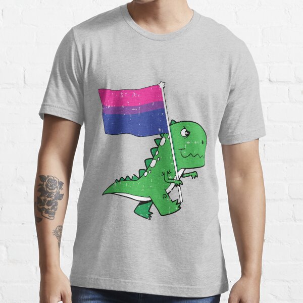 "Bi-sexual Pride Flag Funny Dino-saur LGBTQ Proud" T-shirt for Sale by ...