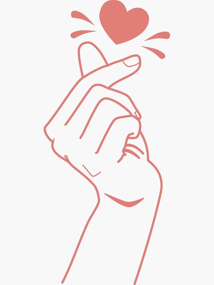 "Jennie finger heart | blackpink" Sticker by fanboy000 | Redbubble