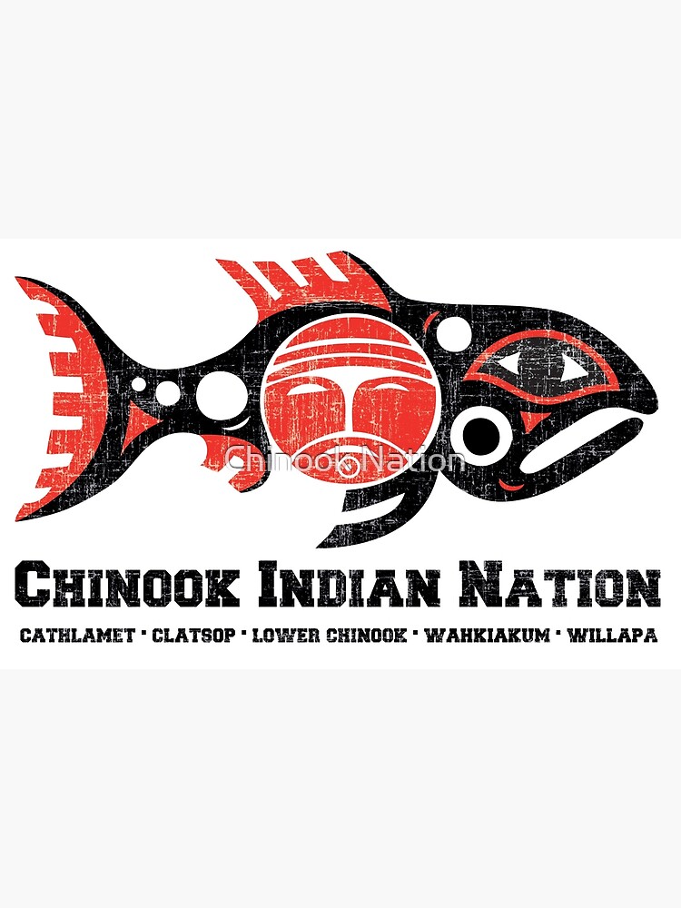 "Chinook Nation Tribal Logo, distressed print" Metal Print for Sale by ...