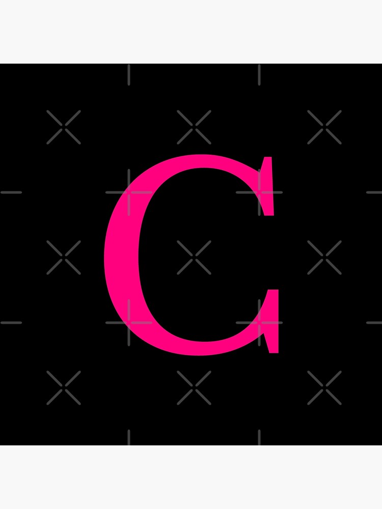 "Letter C - Neon Pink Color" Poster by FunStudio | Redbubble