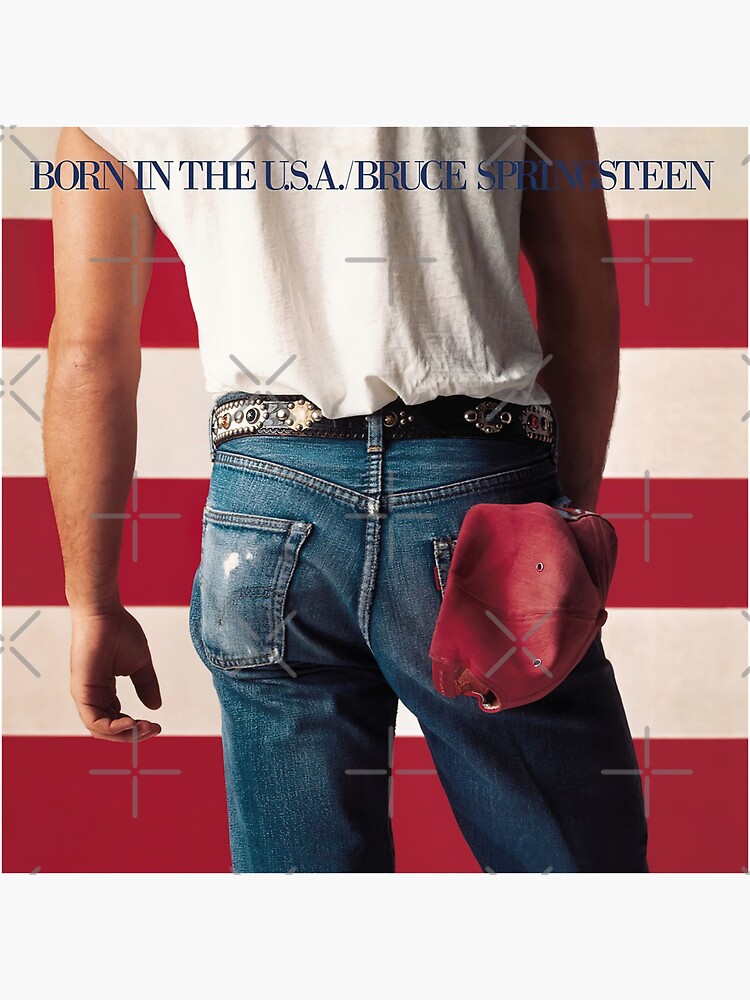 "Born In The Usa" Sticker for Sale by lucasglocknerUp | Redbubble