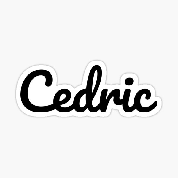"Cedric Name Text" Sticker for Sale by UltraRare47 | Redbubble