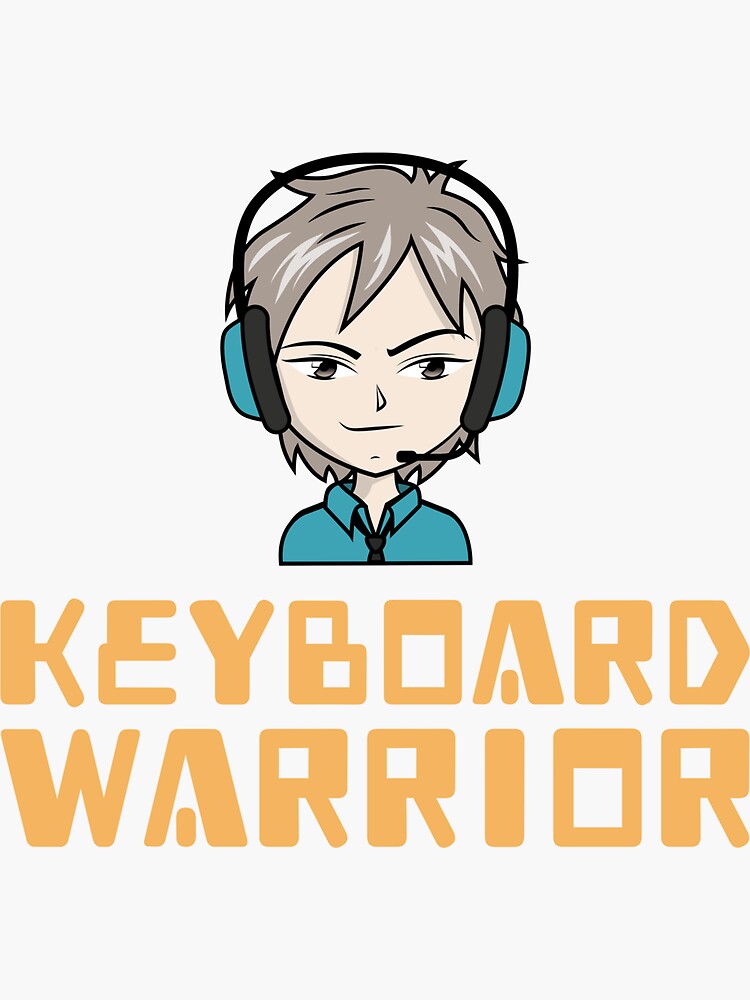 "Keyboard warrior/ Nerd t shirt design" Sticker for Sale by bgallo89 ...
