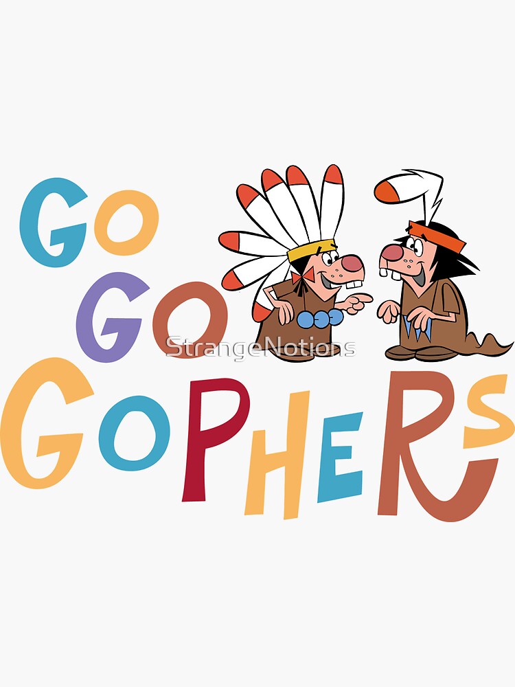 Pegatina «Homenaje a la serie de dibujos animados "Go Go Gophers" de ...