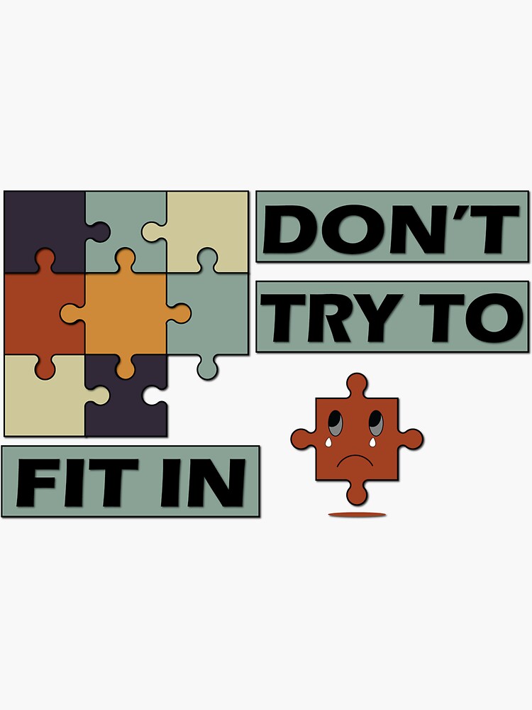 "Don't try to fit in vintage colour" Sticker for Sale by SMDesigns101 ...