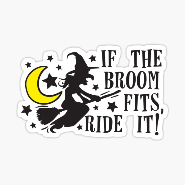 "Halloween Broom" Sticker for Sale by Sticker-Tee | Redbubble