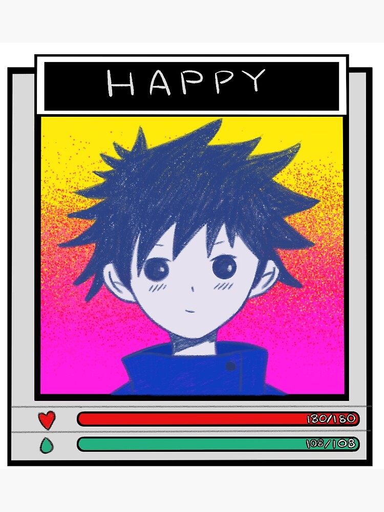 "JJK Emotions - Happy Megumi " Poster by aoi-anime | Redbubble