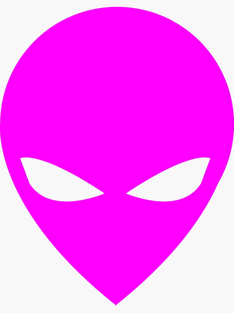 "PINK ALIEN" Sticker for Sale by wickedcartoons | Redbubble